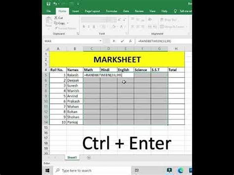 Excel Marksheet Tips And Trick Know Every New Excel Users