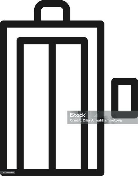 호텔 휴일 주말 개념 플랫 스타일로 그려진 벡터 표지판 웹 사이트 상점 상점 서적에 적합합니다 편집 가능한 스트로크 엘리베이터의