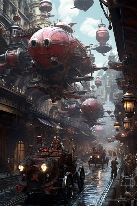 Pin De Antarik Fox En Steampunk Arte Steampunk Paisaje De Fantasía
