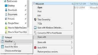 How To Fix The Missing Open With Option On The Windows 10 Right Click