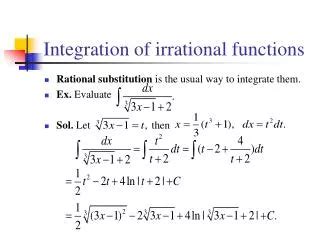 Ppt Integration Of Irrational Functions Powerpoint Presentation Free