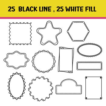 Text Box Border Clipart Set 1 By PinkPearly Design TPT