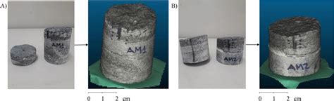 Used Samples And Models From Photogrammetry A Sample 1 And B