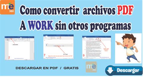 Como Convertir Archivos De PDF A WORK Sin Otros Programas Mundo Educativo