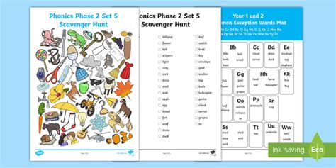 Phonics Set Scavenger Hunt Activity Teacher Made