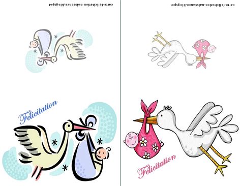 Carte gratuite à imprimer Carte de félicitation pour naissance à imprimer