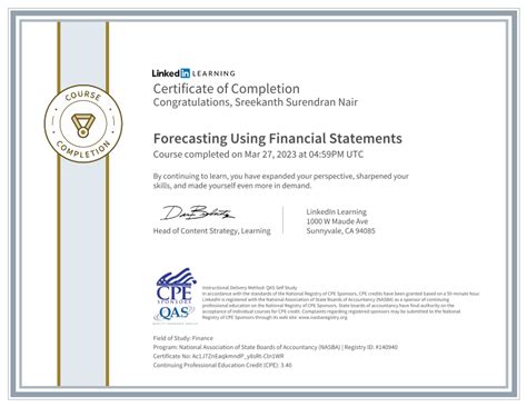 Sreekanth Surendran Nair On Linkedin Certificate Of Completion