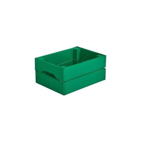 Caisse de rangement en pin petit modèle 31 x 25 15 cm Vert menthe