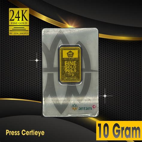 Jual LOGAM MULIA ANTAM 10 GRAM PRESS CERTIEYE Shopee Indonesia