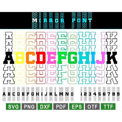 Mirror Font Svg Mirror Writing Font Svg Reflected Mirror F Inspire
