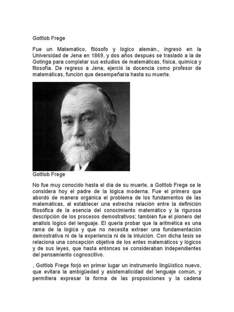 Gottlob Frege Pdf Gottlob Frege Lógica