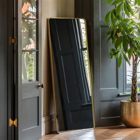 Aegis Leaner Mirror Gold Elevate Your Space With Gold Sophistication