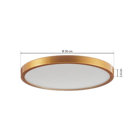 Led Deckenleuchte Vika Rund Gold Matt Ø 30cm Lampenwelt De