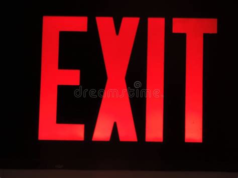 Glowing Red Exit Sign United Kingdom European Union Stock Photo Image Of Global Crisis 129872920