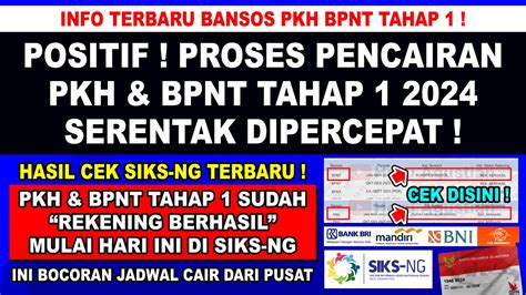 BUKTI NYATA PROSES PENCAIRAN PKH DAN BPNT TAHAP 1 2024 DIPERCEPAT