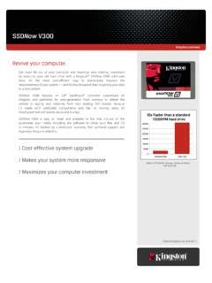 SSDNow V300 - Kingston Technology / ssdnow-v300-kingston-technology.pdf ...