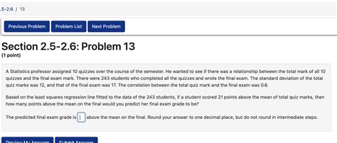 Solved Section 2 5 2 6 Problem 13 1 ﻿point A Statistics