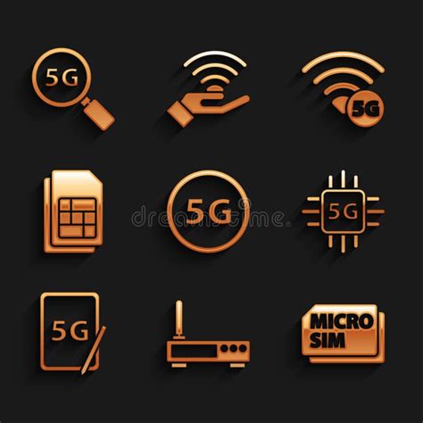 set 5g network router and wi fi signal micro sim card processor