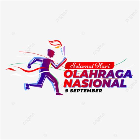 Hari Vector Hd Images Hari Olahraga Nasional Olahraga Indonesia