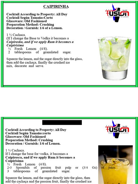 2 Bartender Recipe Book Basic Level Pdf Martini Cocktail Cocktails