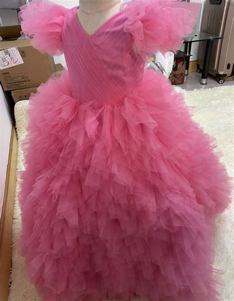 Puffy Princess Girls Pink Birthday Party Dresses Ball Gowns Etsy