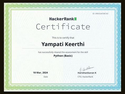 Keerthi Yampati On Linkedin Python Hackerrank
