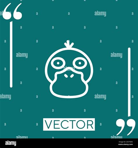 Psyduck Vector Icon Linear Icon Editable Stroke Line Stock Vector