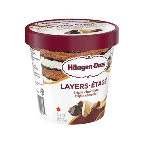 Haagen Dazs Layers Triple Chocolate Ice Cream 414 Ml Delivery Or