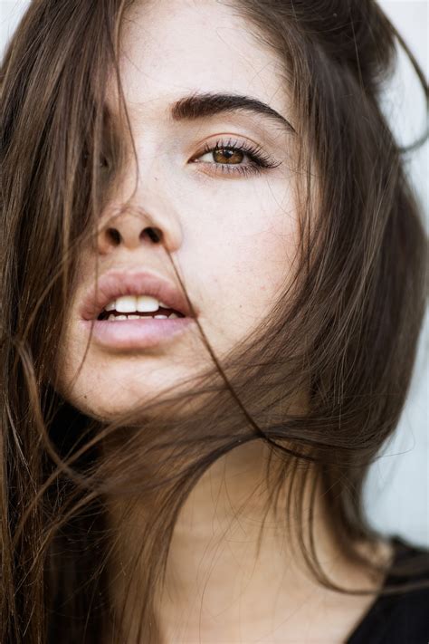 Wallpaper Face Women Model Long Hair Open Mouth Looking At