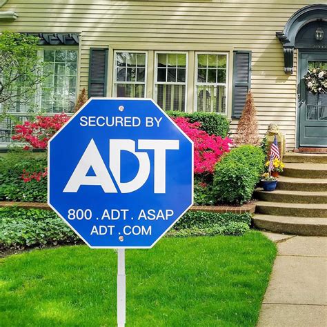 Security Signs 28 Adt Yard Sign With Aluminum Stake Heavy Duty Weath