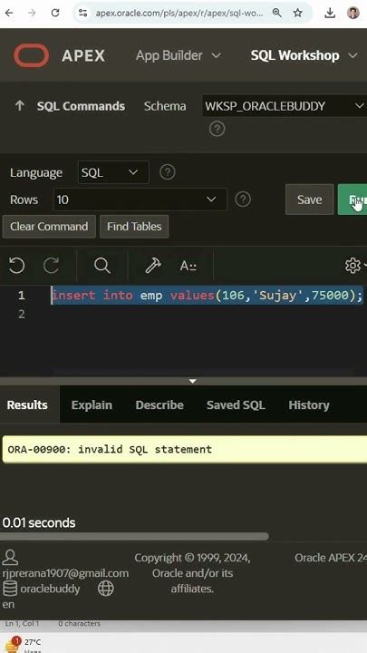 Complete Oracle Sql Tutorial Of How To Create Synonym Using Oracle Apex Learn Sql Step By Step