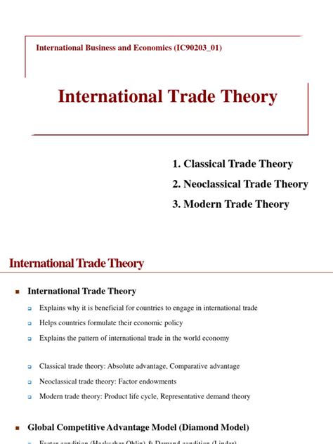 2 International Trade Theory Pdf Comparative Advantage Mercantilism