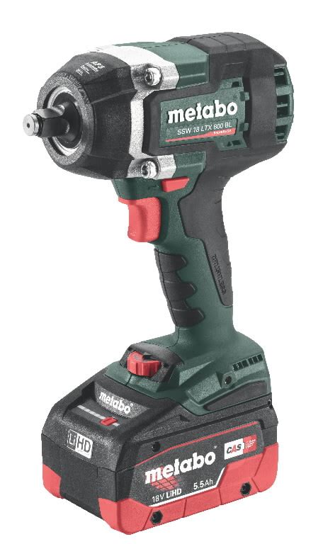 Cordless Impact Wrench Ssw 18 Ltx 800 Bl 2 X 5 5 Ah Metabo 1 2