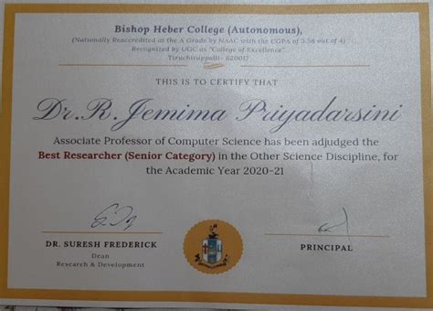 Drjemima Priyadarsini On Linkedin Award