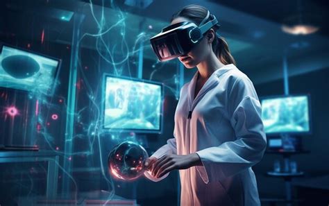 Premium Photo Surgical Precision Doctor Operating Robot With Virtual Reality