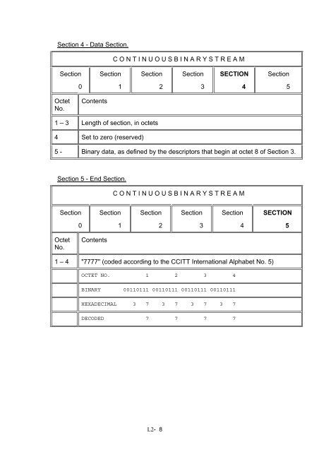 Section 4 Data Section