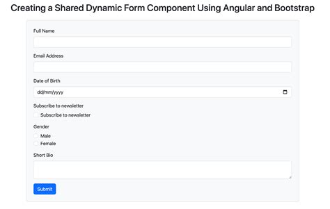 Creating A Shared Dynamic Form Component Using Angular And Bootstrap By Abhishek Wadalkar Medium