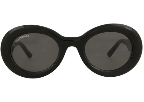 Balenciaga Round Frame Acetate Sunglasses Blackgrey Bb0074s 30008394