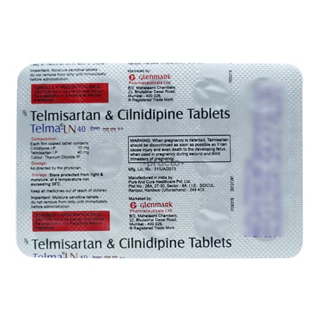 Telma Ln 40 Tablet Uses Dosage Side Effects Price Composition