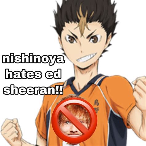 Nishinoya Is Anti Ed Sheeran Ed Sheeran Ed Sheeran Love Roblox Funny