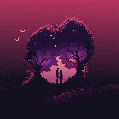 Premium Vector Romantic Couple Lovers Vector Illustration