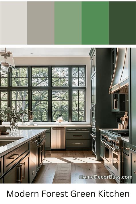 Modern Forest Green Kitchen Concept