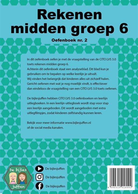 Oefenboek CITO Rekenen Midden Groep 6 Deel 2 Basisonderwijs