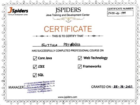 priyanka guttula on linkedin completed java certification from jspiders