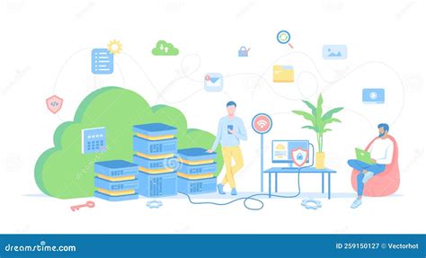 Cloud Computing Web Services Data Storage Hosting Users Connect To