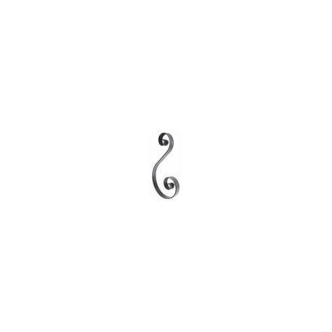 Volute S Asymétrique Fer 500x125 Mm Plat 40x8 Mm Queue De Carpe