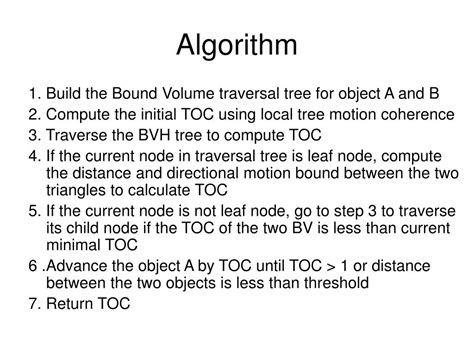 Ppt Interactive Continuous Collision Detection For Polygon Soups