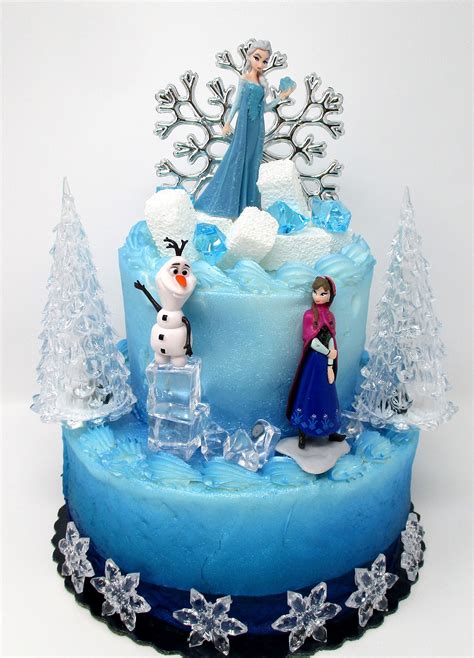 Buy Winter Wonderland Princess Elsa Frozen Birthday Cake Topper Set Featuring Anna Elsa Olaf