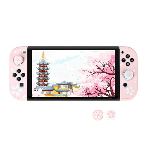 Nintendo Switch Oled Sakura Cherry Pink Protective Shell Case For 2021 Mytrix Direct