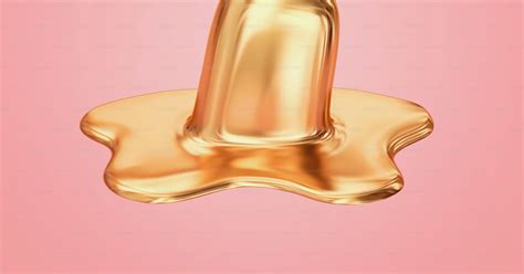 분홍색 배경에 분리된 녹은 황금 아이스크림 클리핑 패스를 사용한 3d 렌더링 사진 Unsplash의 여름 이미지